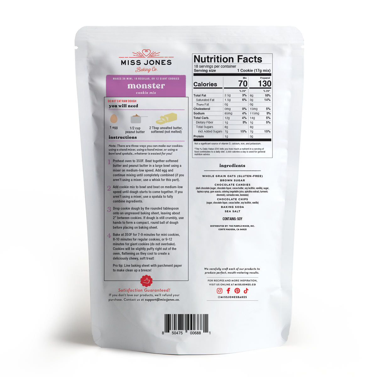 Gluten-Free Monster Cookie Mix – Miss Jones Baking Co