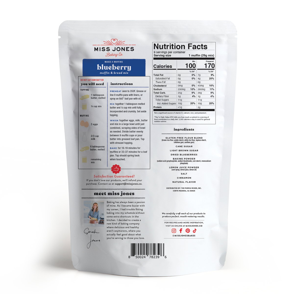 Gluten Free Blueberry Bread & Muffin Mix – Miss Jones Baking Co